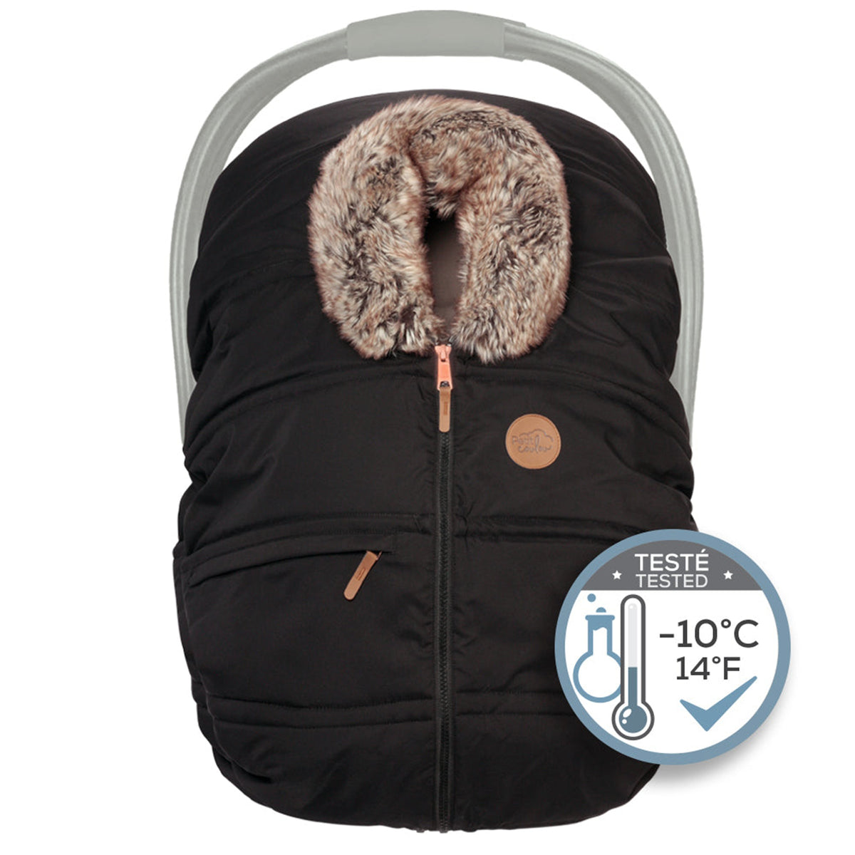 Petit Coulou Mild-Winter Car Seat Cover - Licorice Wolf — BabyStyle